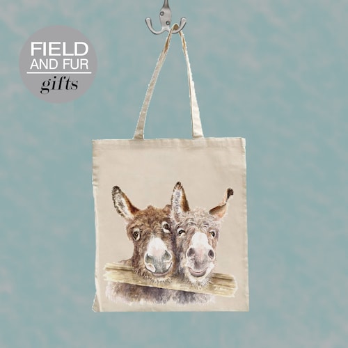 Donkey Canvas Tote Bag Heavy Duty Gusseted Handmade From - Etsy