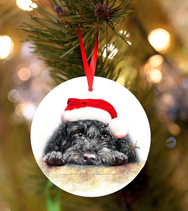 Cockapoo, Ceramic Hanging Christmas Decoration, Tree Ornament by Jane ...