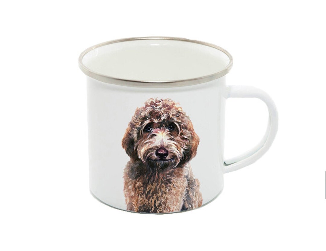 Labradoodle, Cockapoo, Cavapoo, Doodle, Enamel Mug 12oz, Image by Jane ...