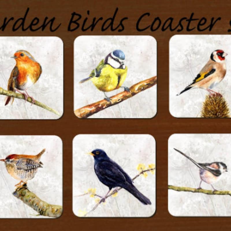 Coaster British Birds - Etsy UK
