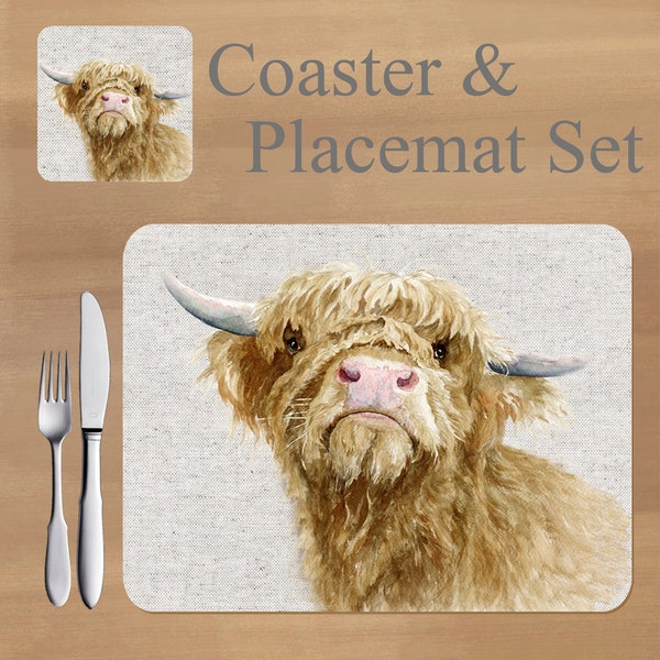 Highland Cow Dinnerware Set - Etsy