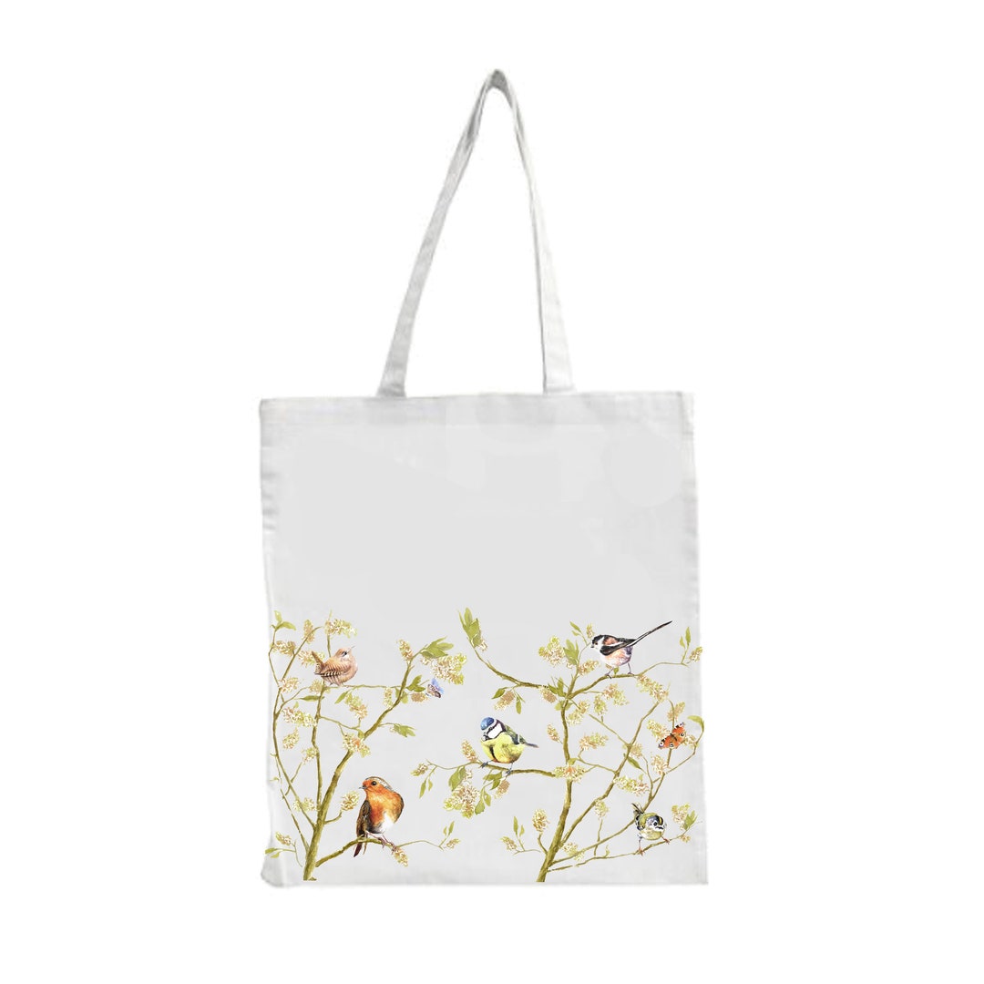 Garden Birds, Tote Shopping Bag - Etsy