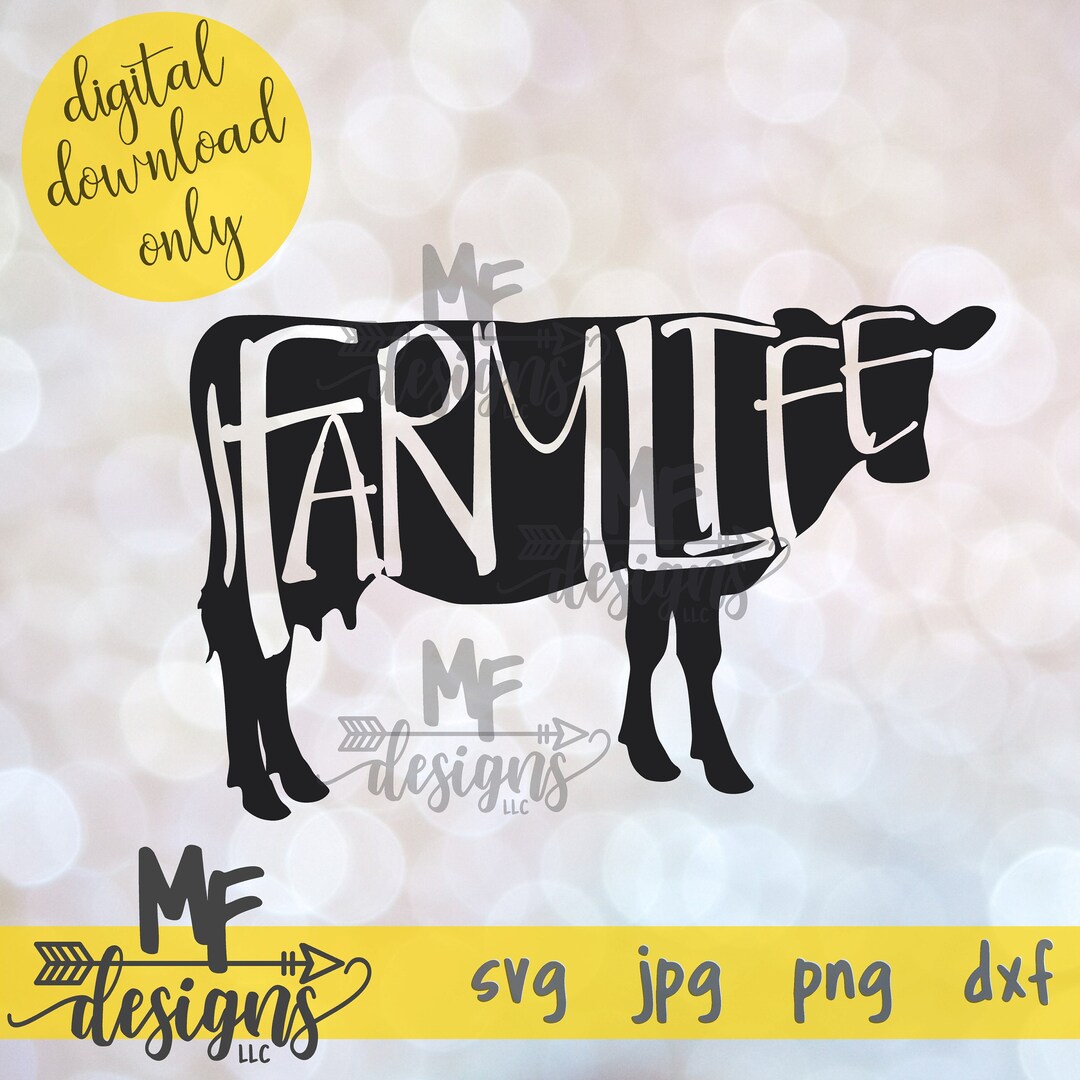 Farm Life Cow Life SVG for Cut / Life on the Farm Digital Download ...