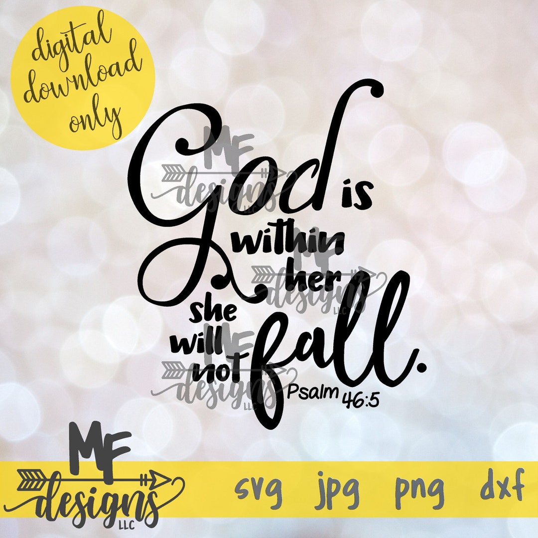 God is Within Her SVG Cut File / Bible Verse Digital Download - Etsy