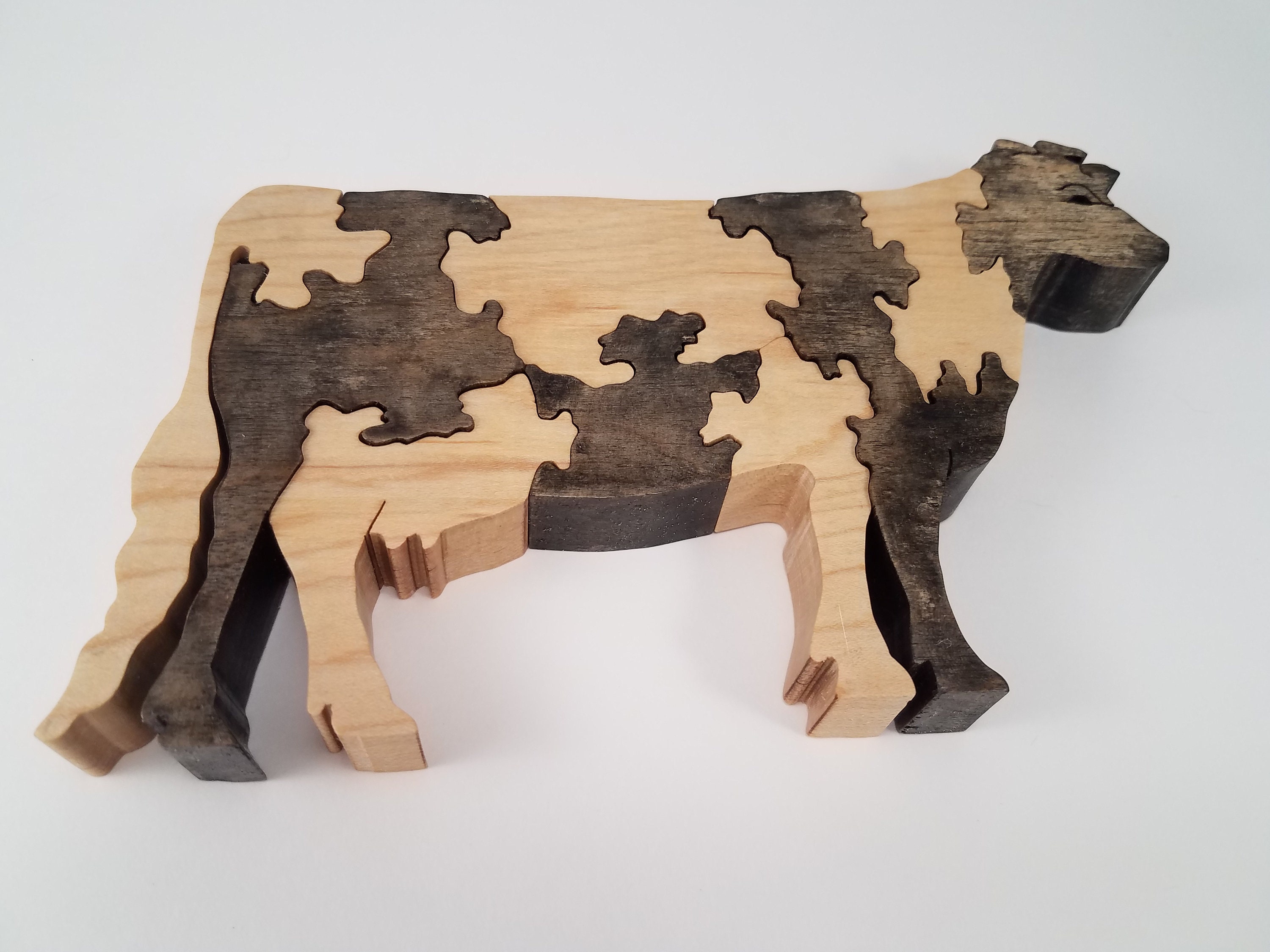 Farm Animals Wood Jigsaw Puzzle - Handcrafted From Beautifule Hardwood ...