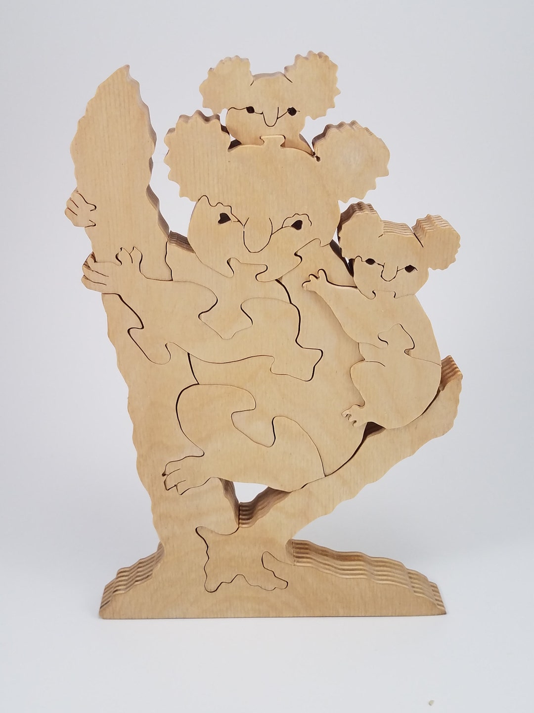 Koala Family Wood Jigsaw Puzzle - Handcrafted - Etsy