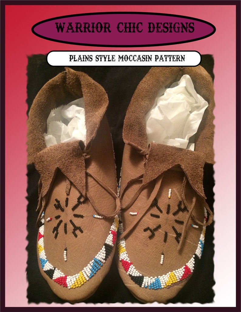 Download Printable Plains Style Make Your Own Moccasin Pattern Pack - Etsy