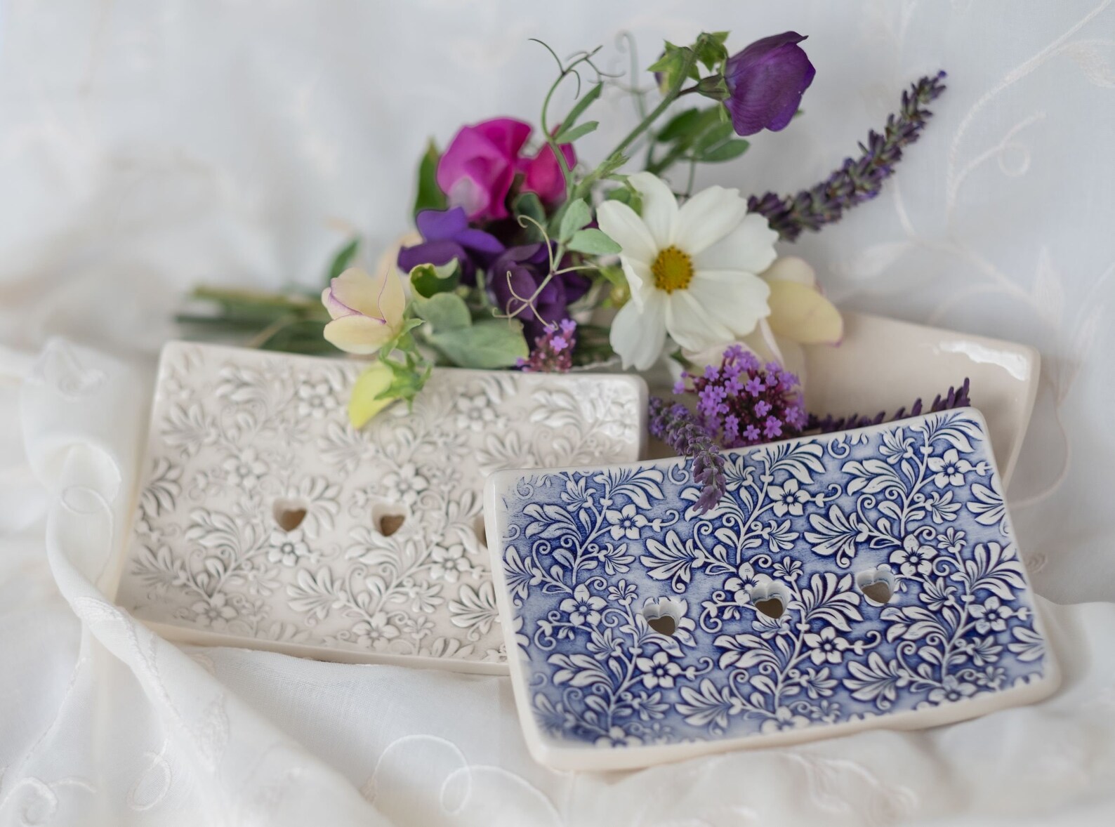 Floral Embossed Soap Dish - Etsy UK