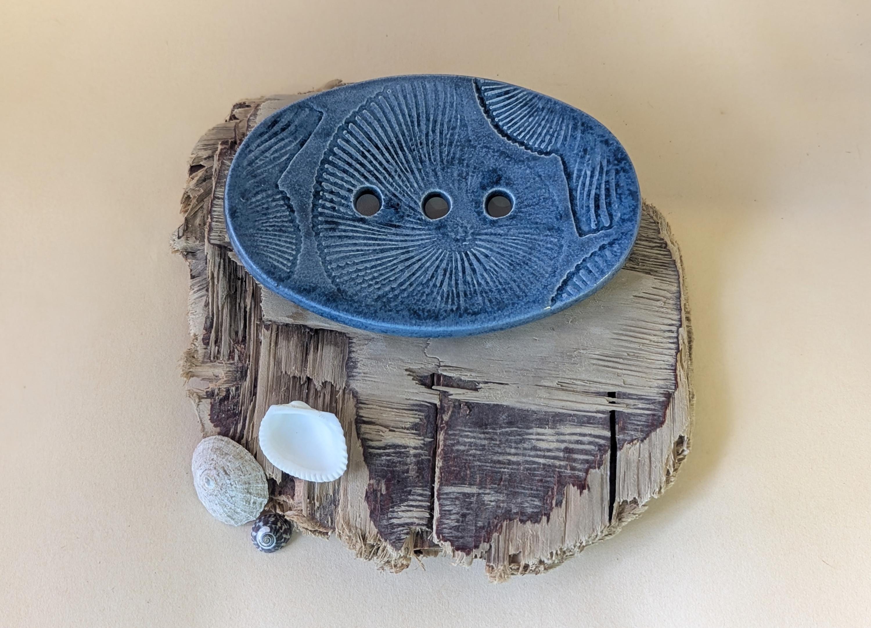 Ceramic Soap Dish With an Embossed Fossil Design. - Etsy