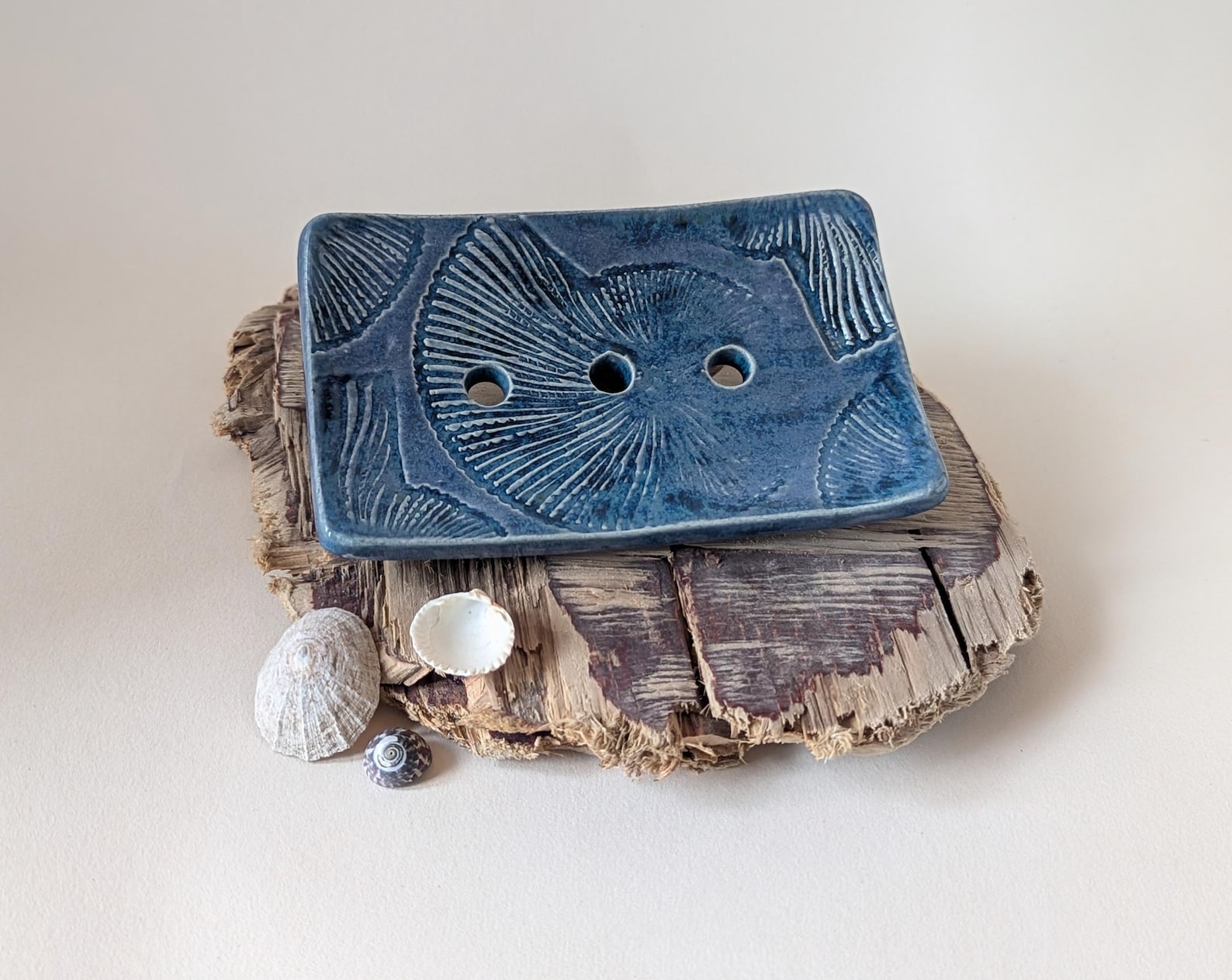 Ceramic Soap Dish With an Embossed Fossil Design. - Etsy