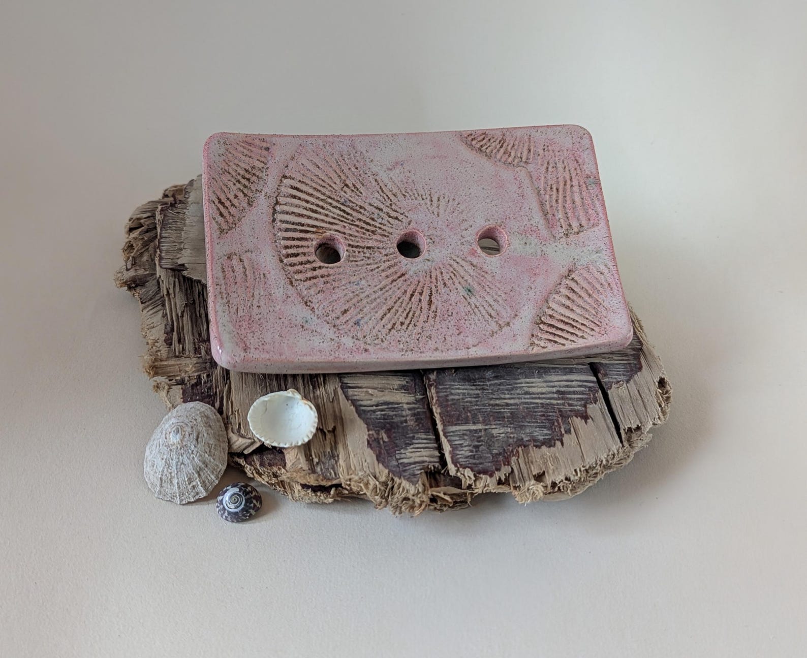 Ceramic Soap Dish With an Embossed Fossil Design. - Etsy