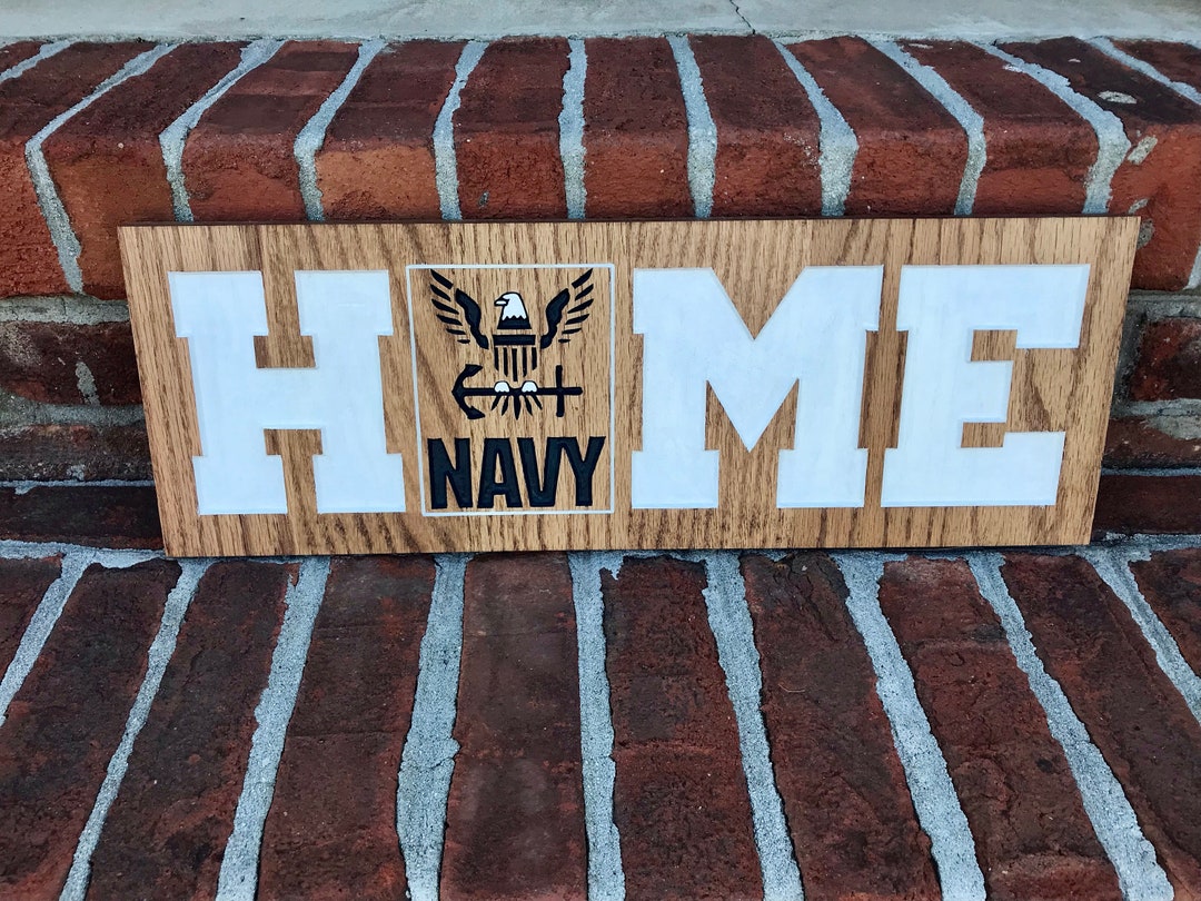 US Navy Custom Engraved Wood Sign - Etsy