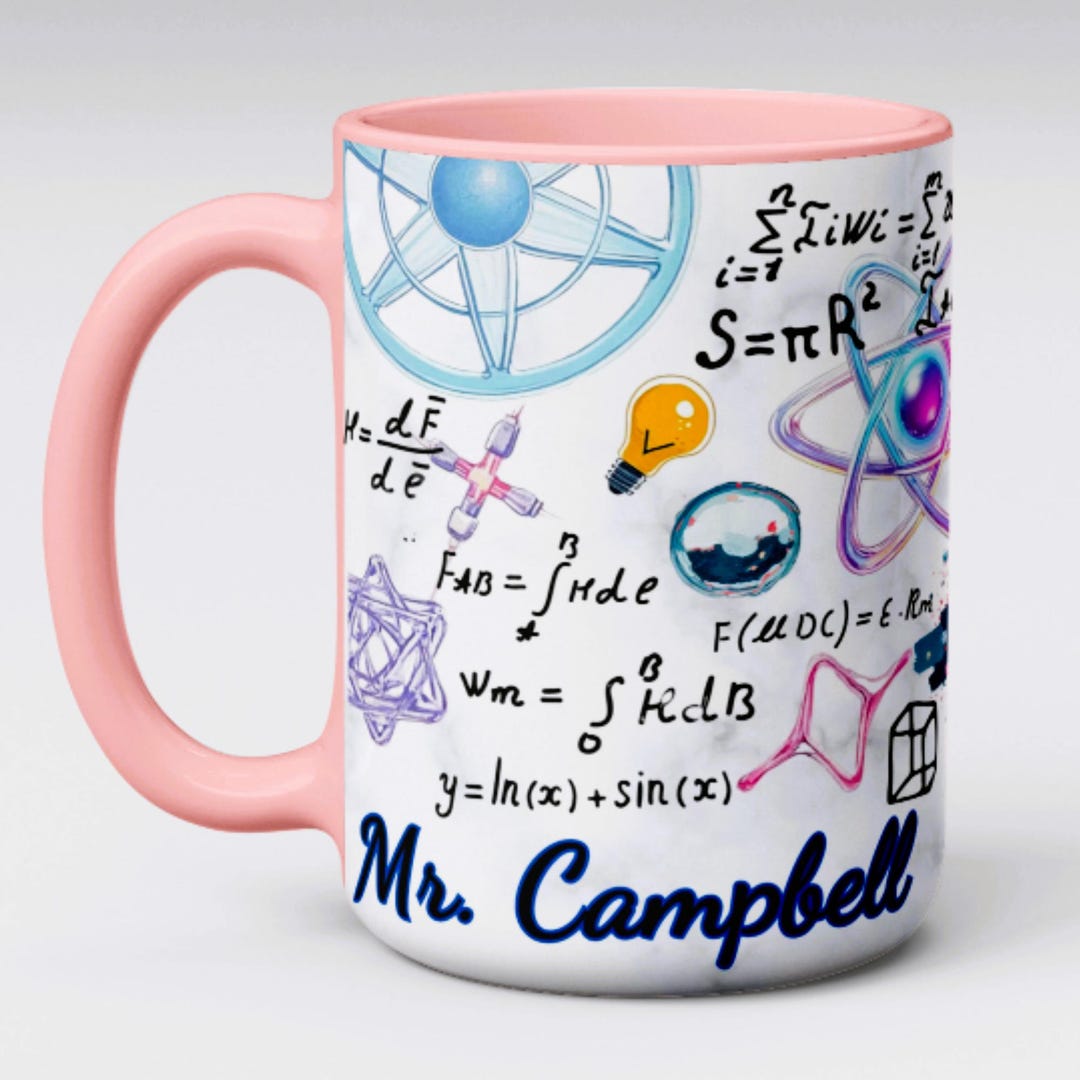 Personalized Physics Teacher Gift Coffee Mug - 11, 15oz, Teacher ...