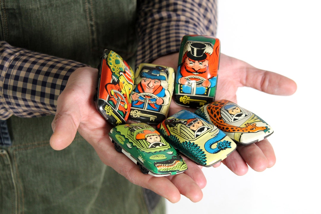 Vintage Tin Toy CARS Set Soviet USSR Old Russian Toys Collectible ...