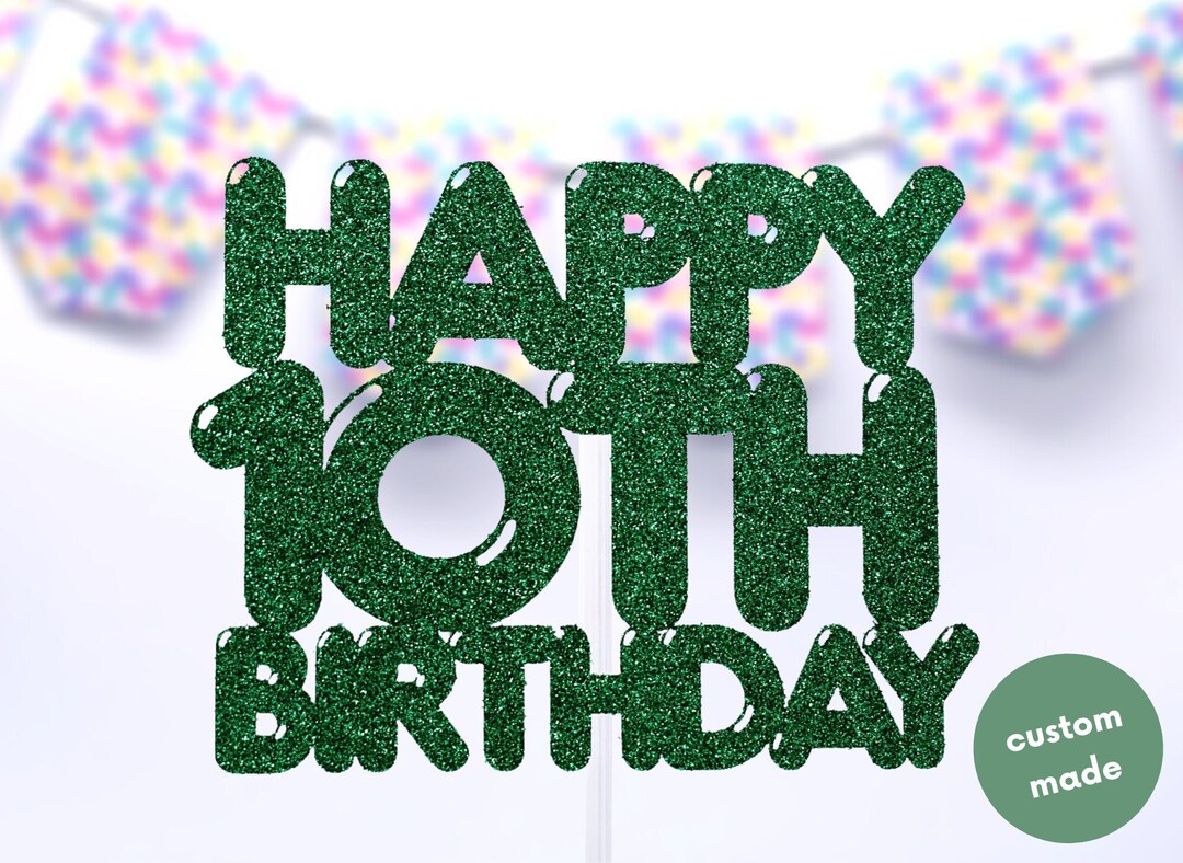 Custom Bubble Writing Cake Topper Cake Topper Birthday - Etsy