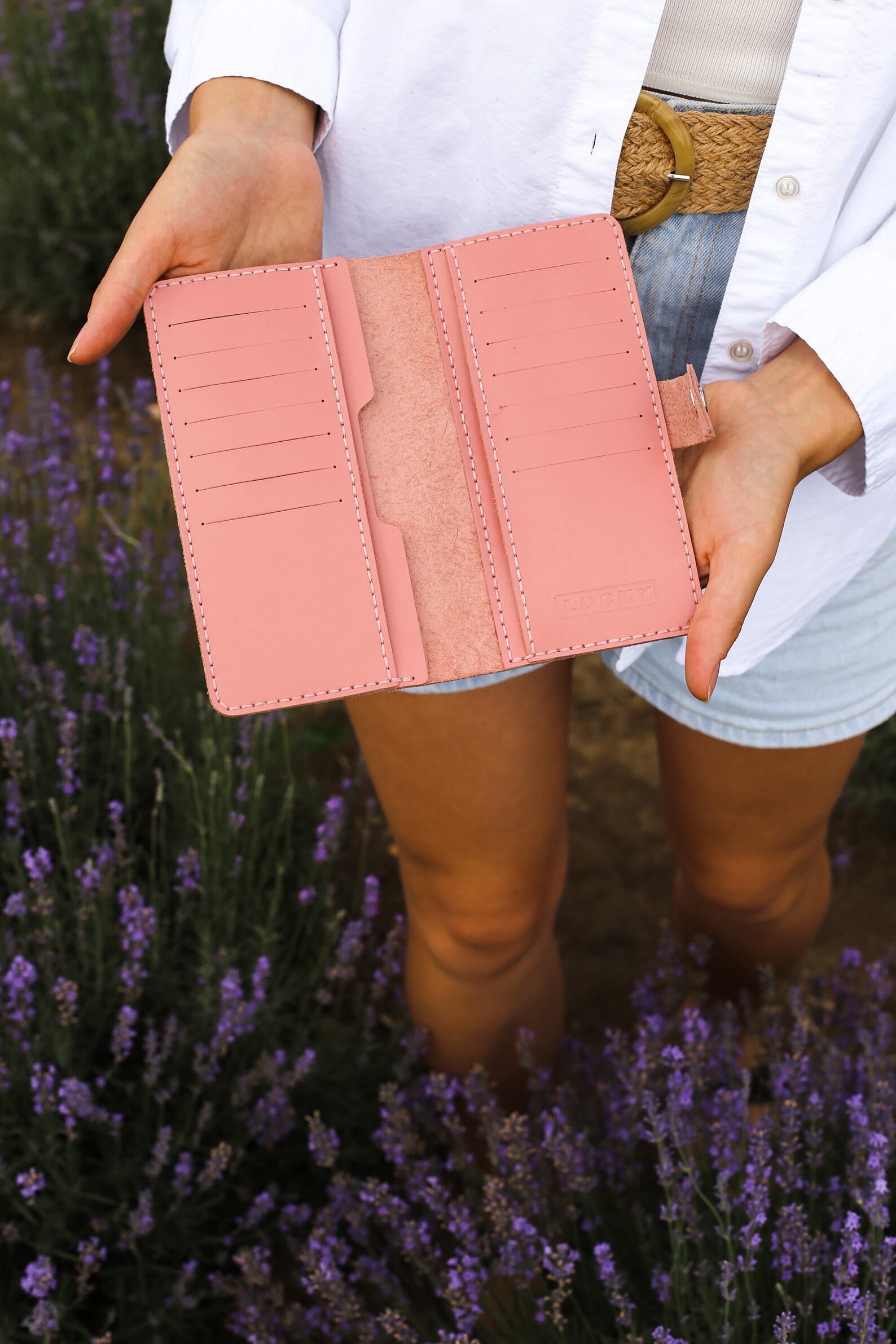 Wallet WomenWomens Wallet LavenderSummer Style Leather | Etsy