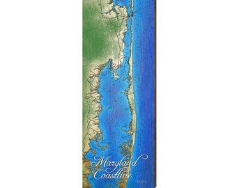 Map of Assawoman Bay, Maryland - Etsy