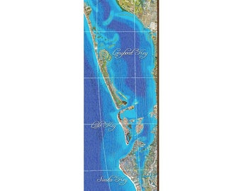 Longboat Key Lido Key & Siesta Key Map Wall Art Print on | Etsy