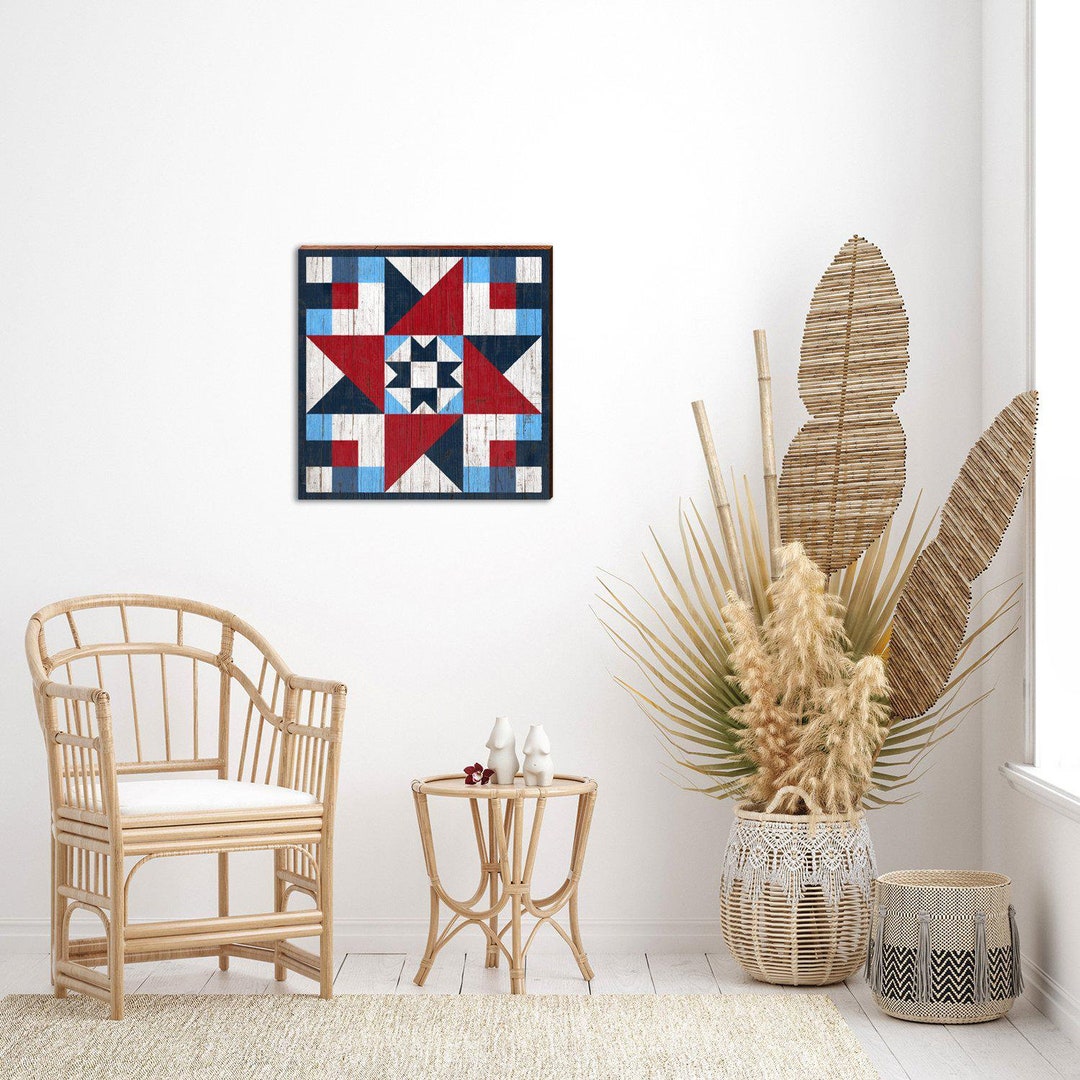 Washington Barn Quilt Wall Art Print on Real Wood - Etsy