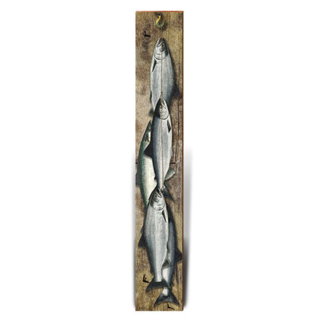 Atlantic Salmon Large Stringer Wall Art Print on Real Wood - Etsy