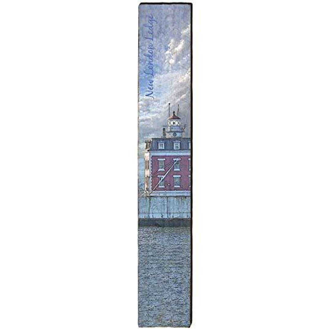 New London Ledge Lighthouse Home Decor Art Print on Real Wood - Etsy