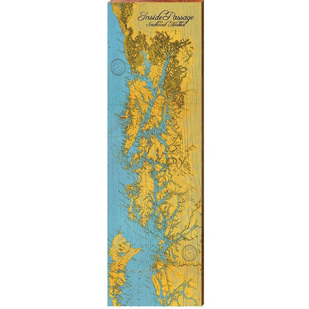 Alaska Inside Passage Topographical Map Wall Art - Etsy