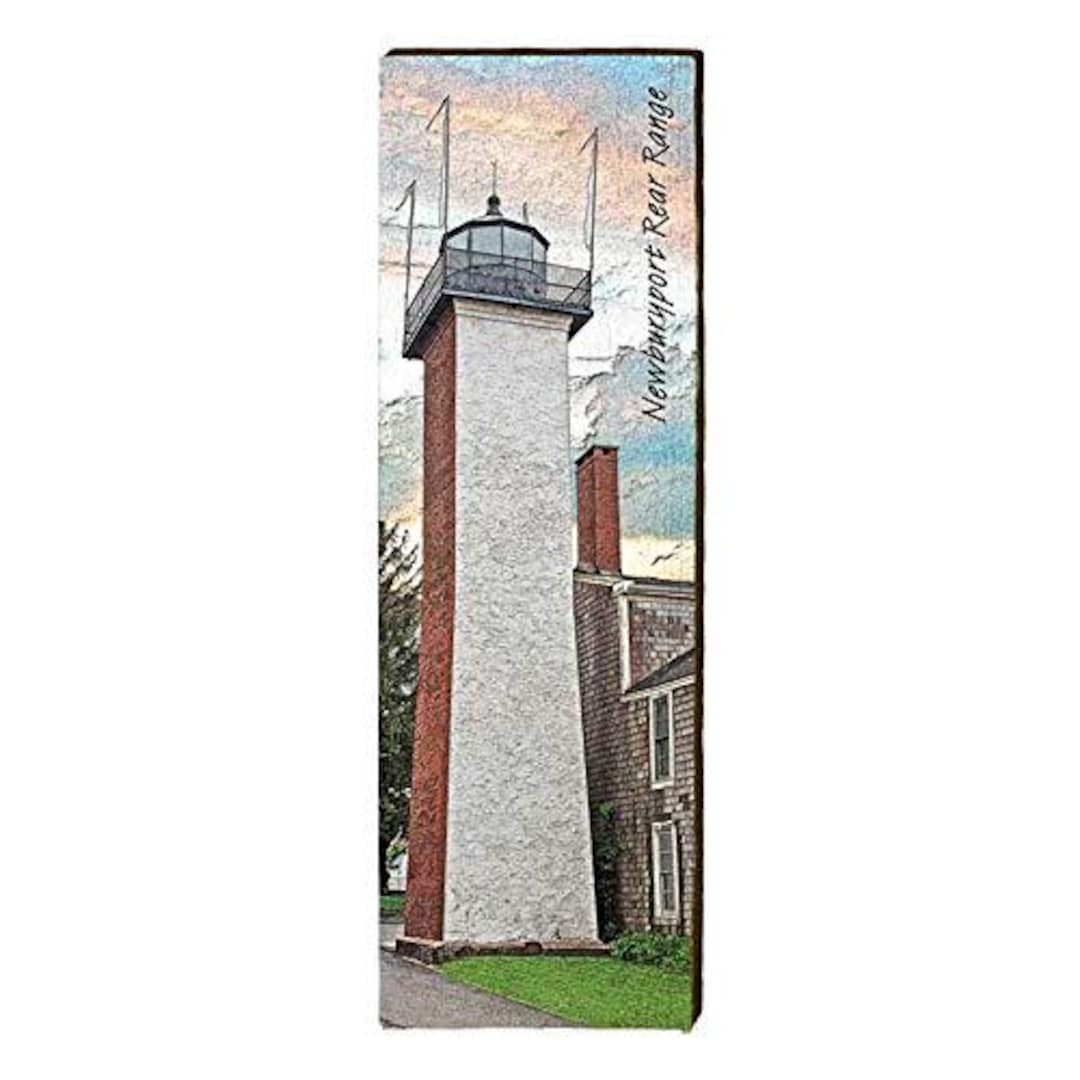 Newburyport Rear Range Lighthouse Home Decor Art Print on Real Wood - Etsy