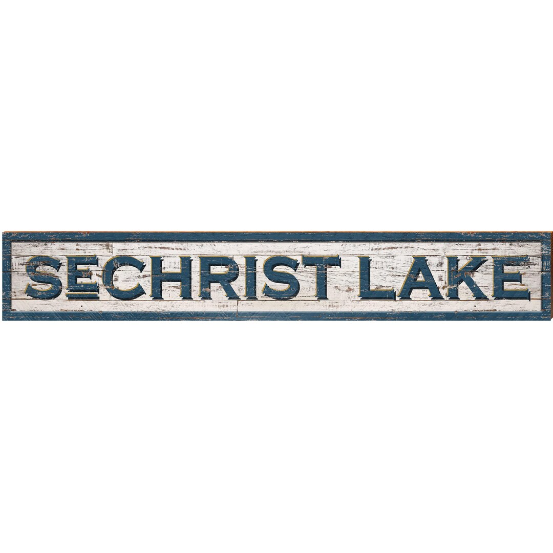 Sechrist Lake White Shabby Wall Art Print on Real Wood - Etsy