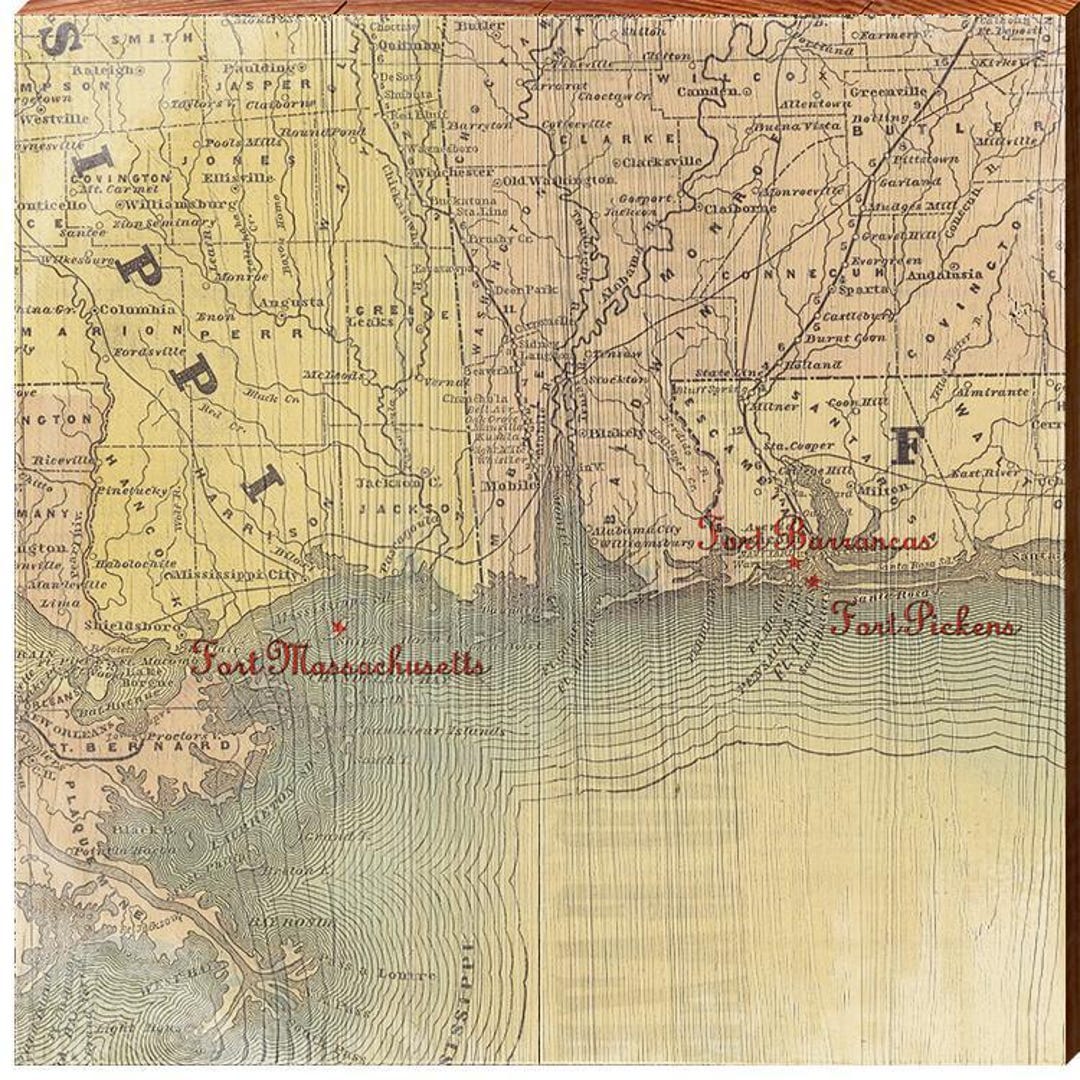 Fort Barrancas, Fort Mcree, & Fort Pickens, Florida Topographical ...