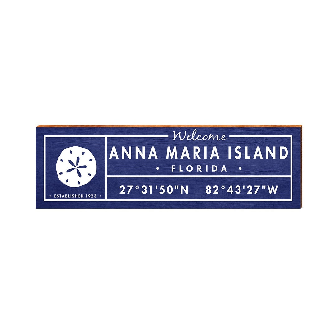 Anna Maria Island, Florida Wooden Sign Wall Art Print on Real Wood - Etsy