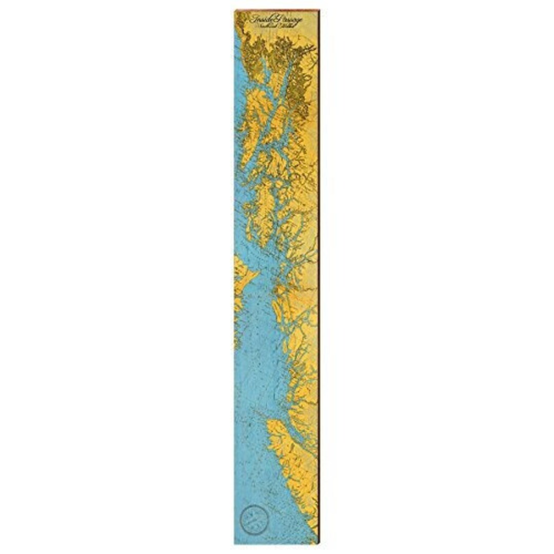 Alaska Inside Passage Topographical Map Large Wall Art Wall Art Print On Real Wood Etsy