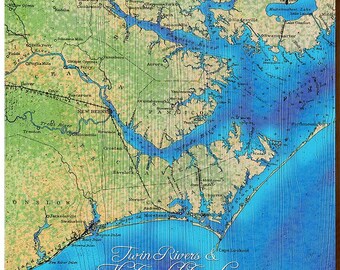 Crystal Coast Map - Etsy