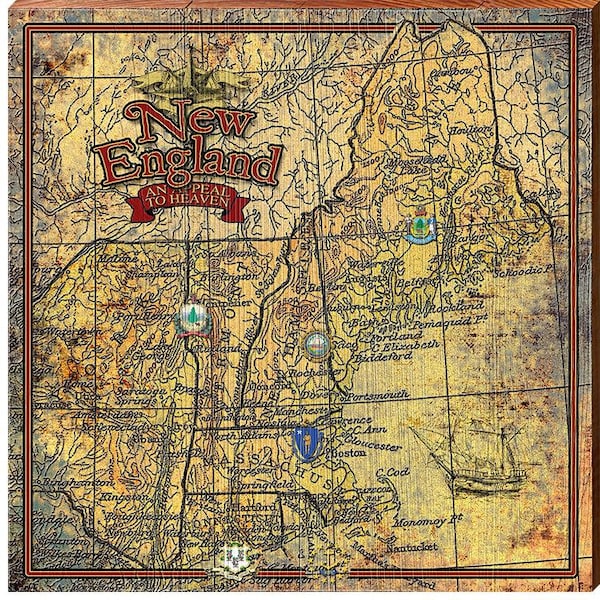 New England Map - Etsy