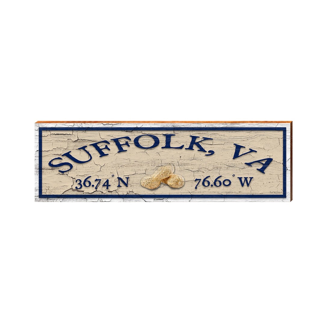 Suffolk Virginia Peanut Latitude Longitude Sign Wall Art - Etsy