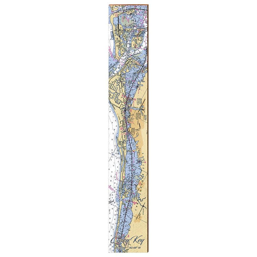 Casey Key, Florida Map Wooden Sign | Wall Art Print on Real Wood - Etsy