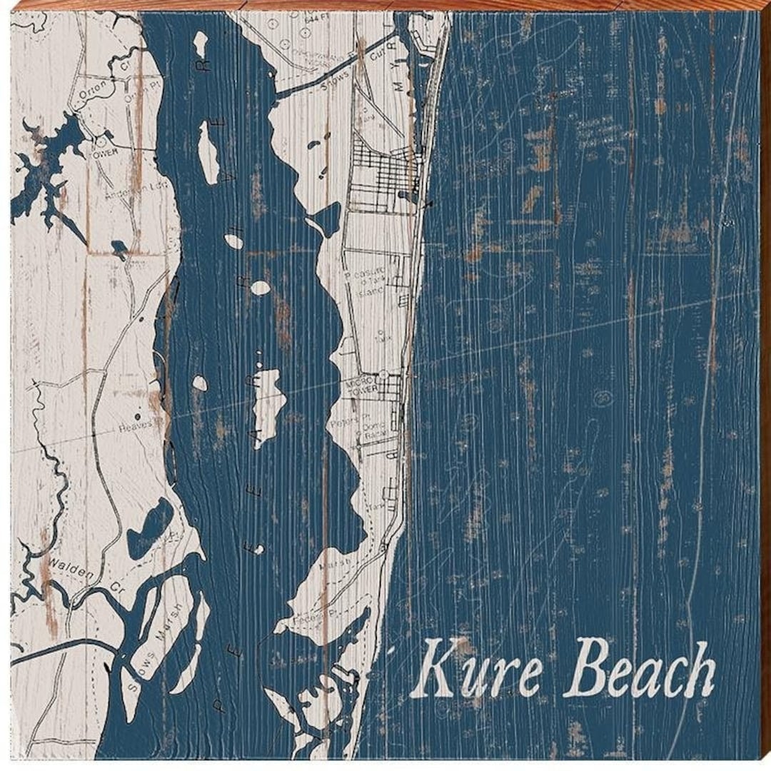 Kure Beach, North Carolina Map - Etsy UK