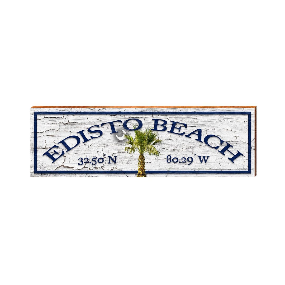 Edisto Beach Sign | Real Wood Art Print - Etsy