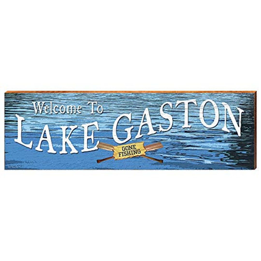 Welcome to Lake Gaston Gone Fishing Home Decor Art Print on - Etsy