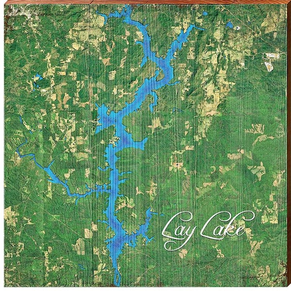 Lay Lake Wood Map - Etsy