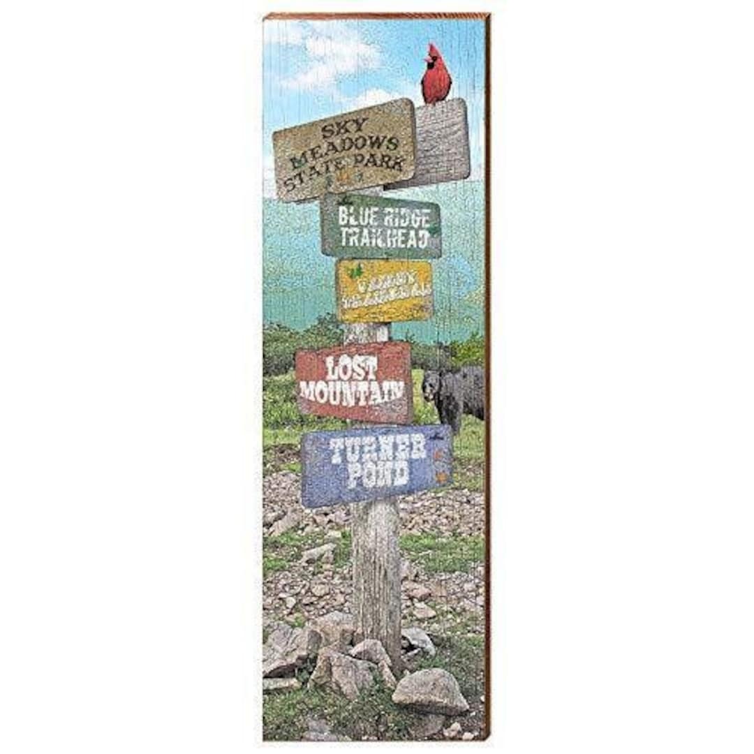 Sky Meadows State Park Directional Sign Home Decor Art Print on Real ...
