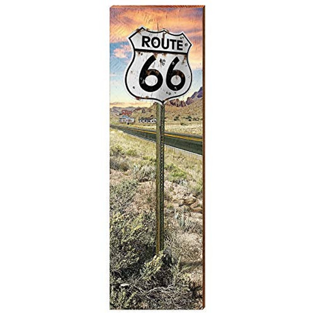 Route 66 Home Decor Art Print on Real Wood - Etsy