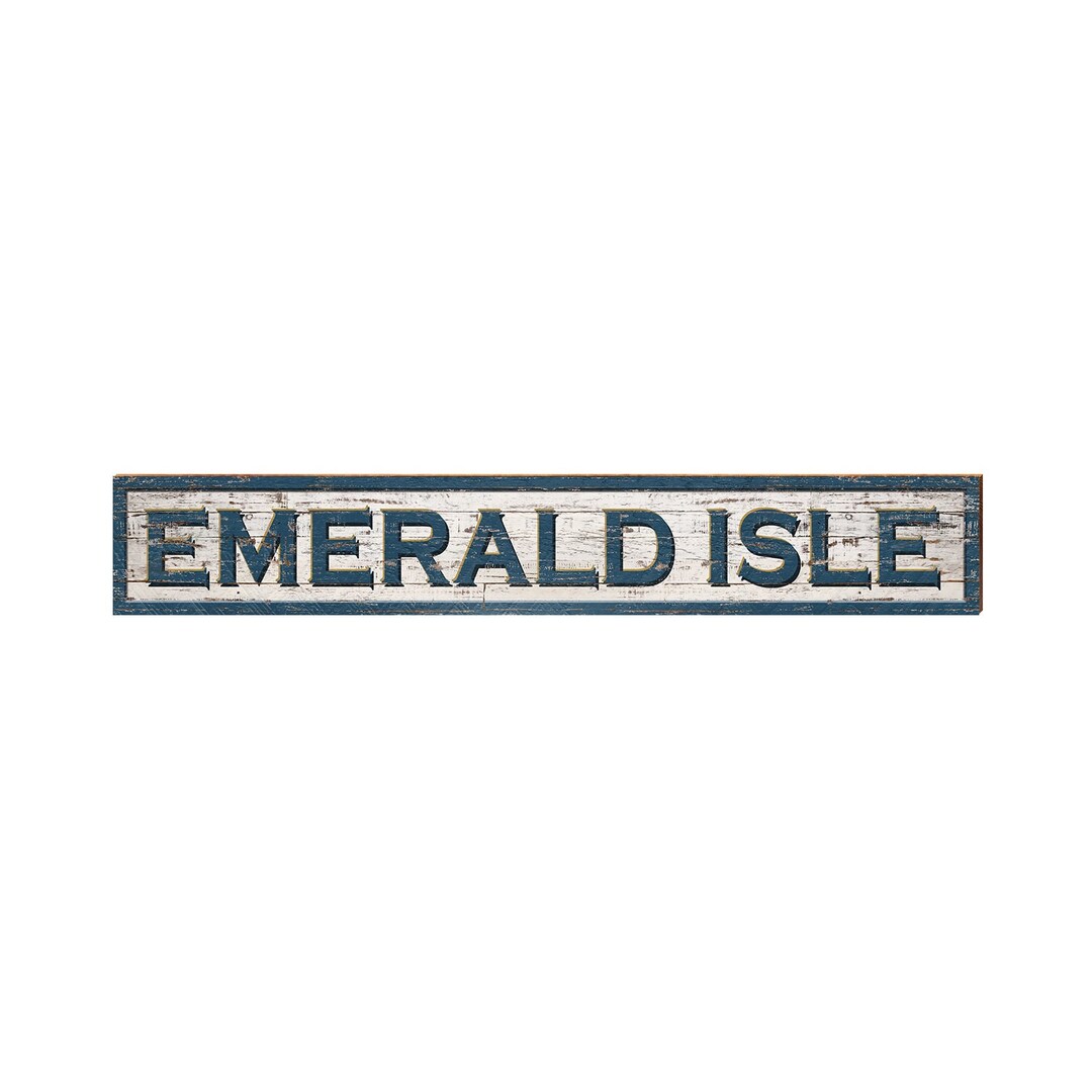 Emerald Isle Shabby Sign | Real Wood Art Print - Etsy