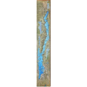 Map of Lake George Home Decor Art Print on Real Wood - Etsy