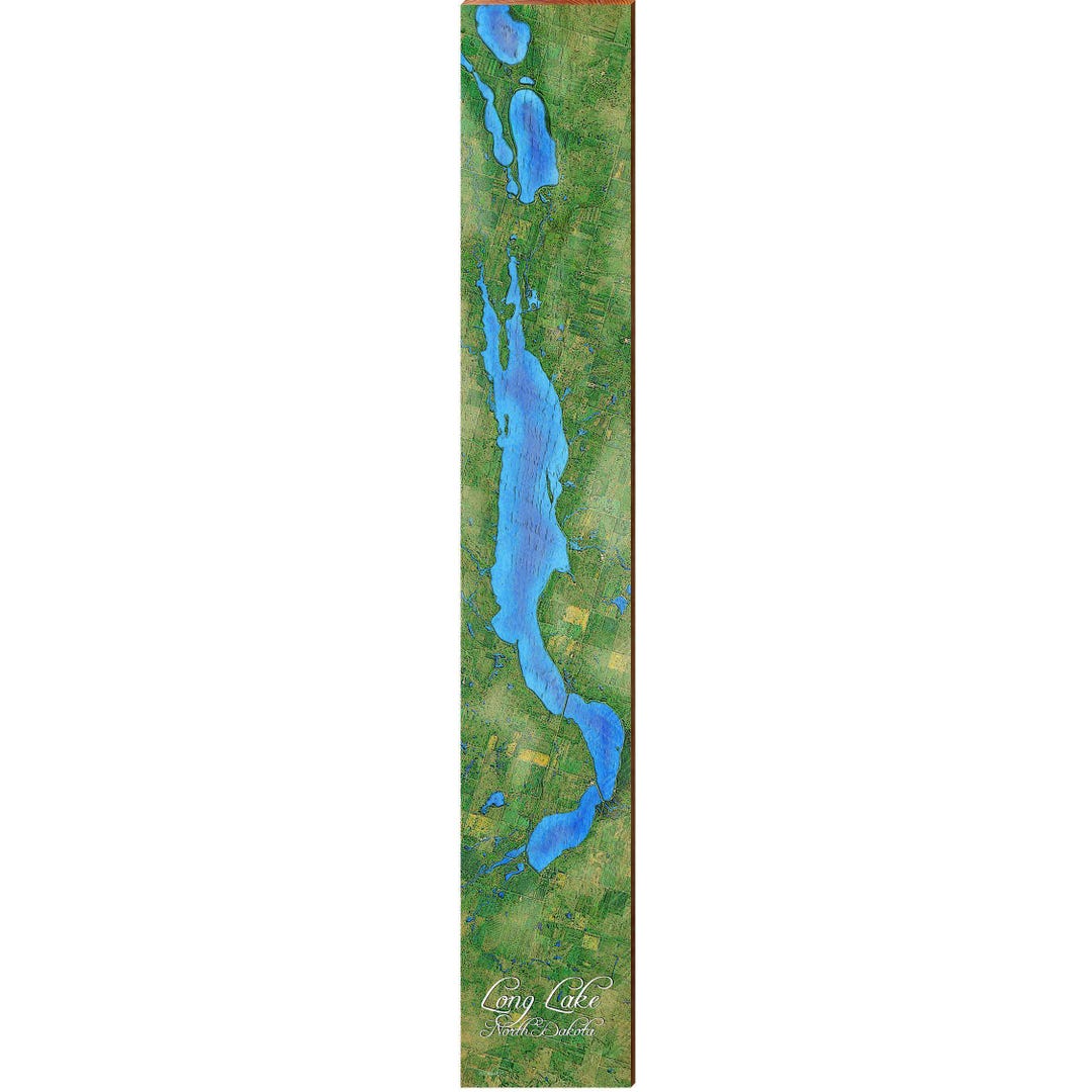 Long Lake, ND Map Home Decor Art Print on Real Wood - Etsy
