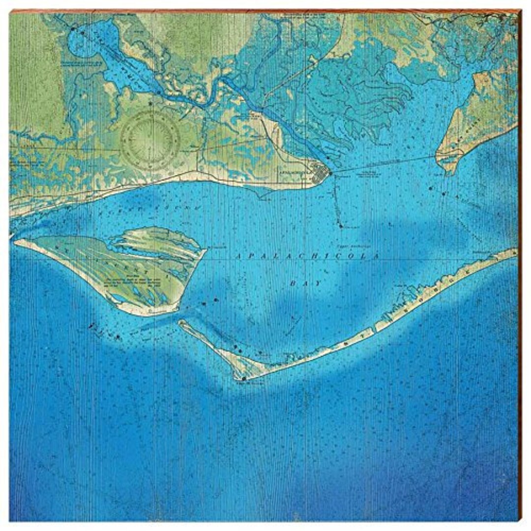 Forgotten Coast, Florida Map Home Decor Art Print on Real Wood - Etsy