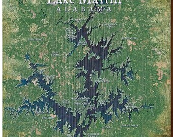Lake Martin Map | Etsy