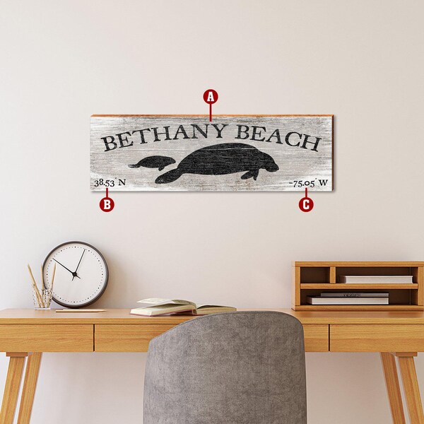 Coastal Personalized Manatee Sign - Etsy