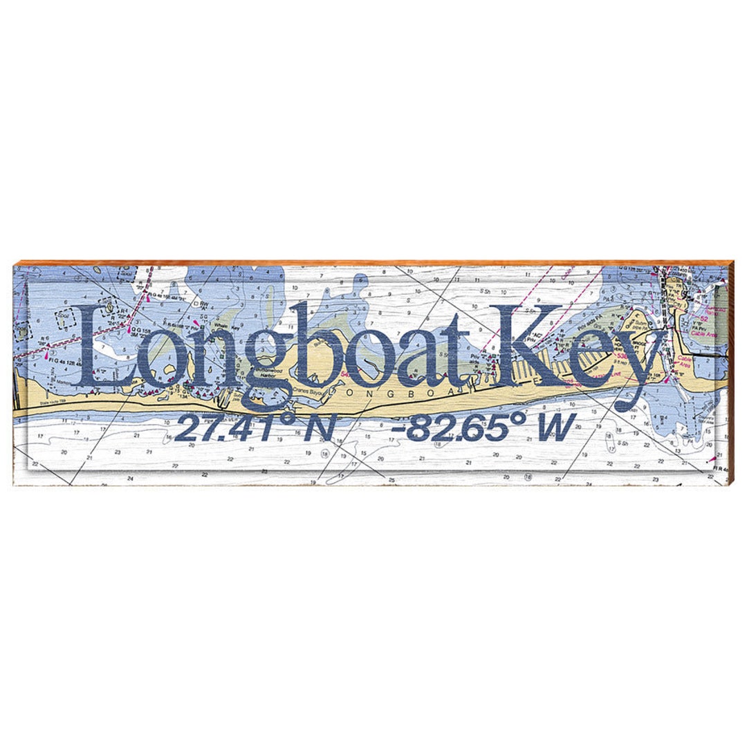 Longboat Key Florida Latitude Longitude Map Wooden Sign - Etsy