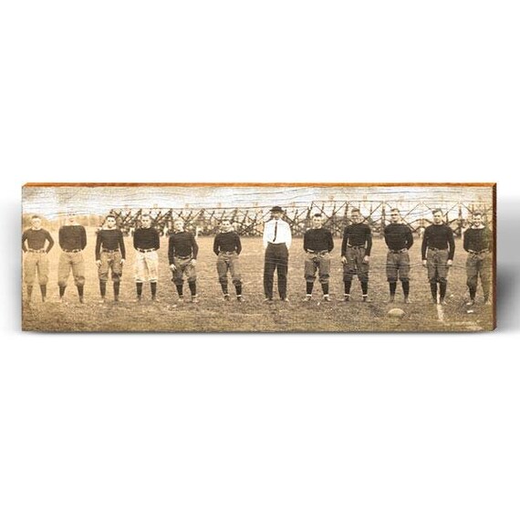 Vintage Football Team Photo Wooden Sign Wall Art Print on | Etsy