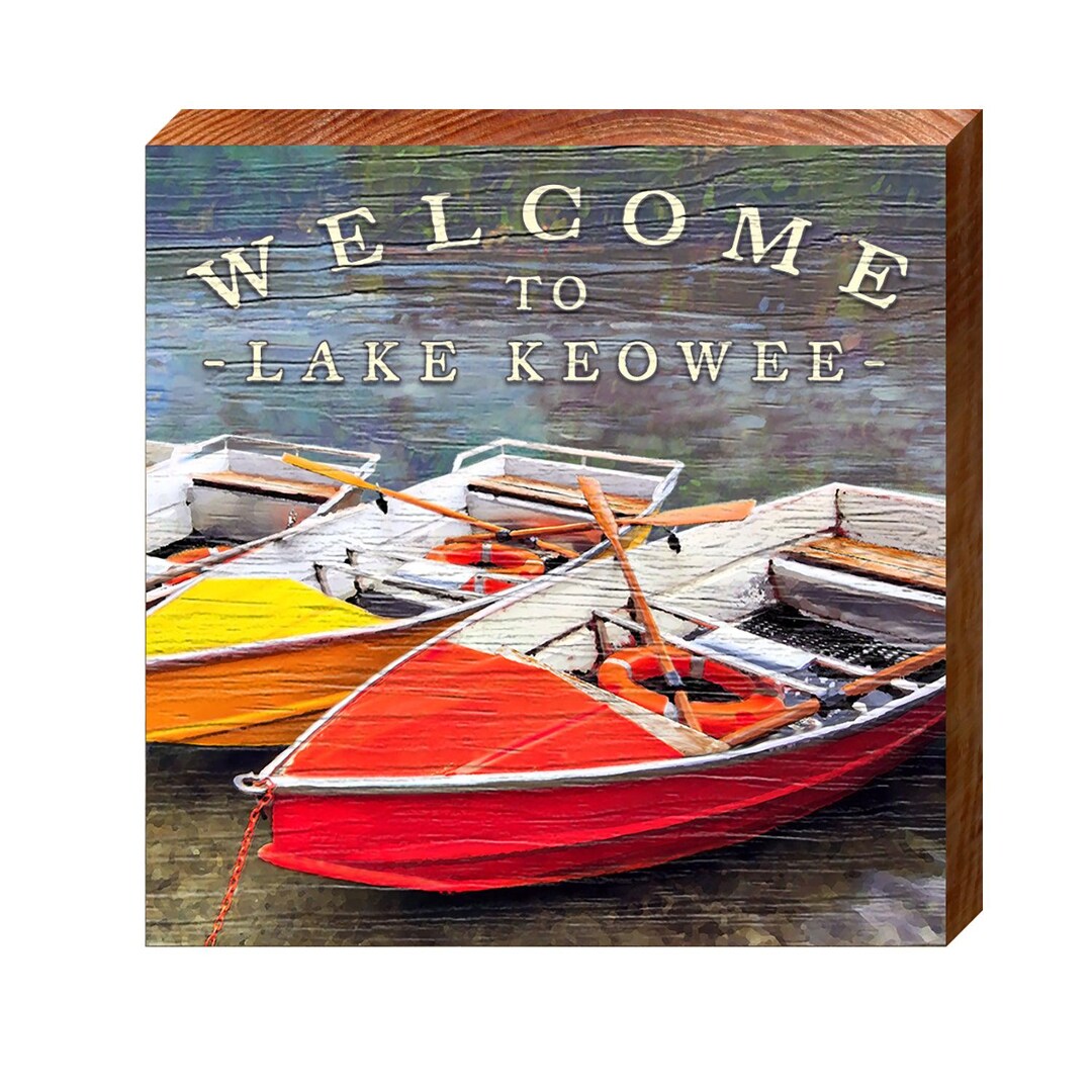 Welcome to Lake Keowee Boats | Real Wood Art Print - Etsy
